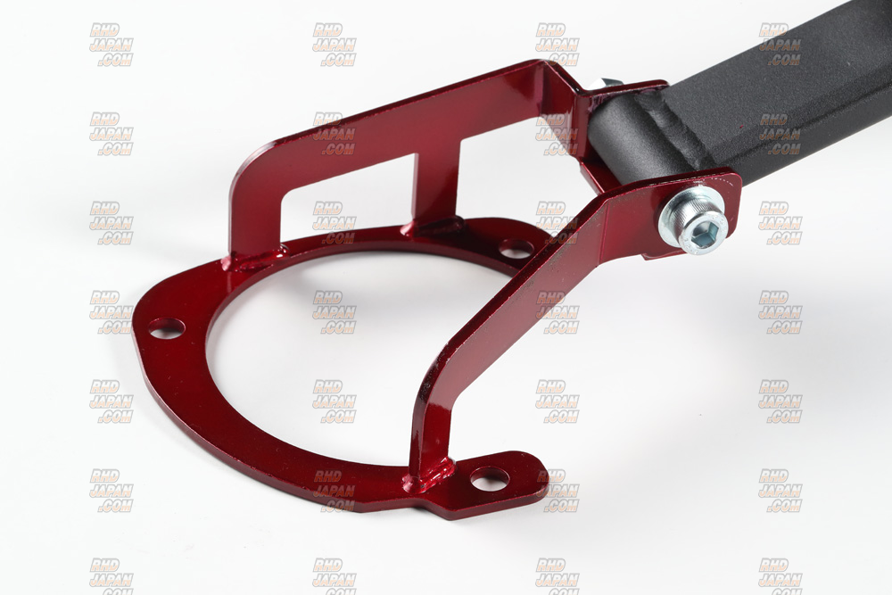 Blitz Strut Tower Bar Front Black x Red Metallic - HA36S - RHDJapan