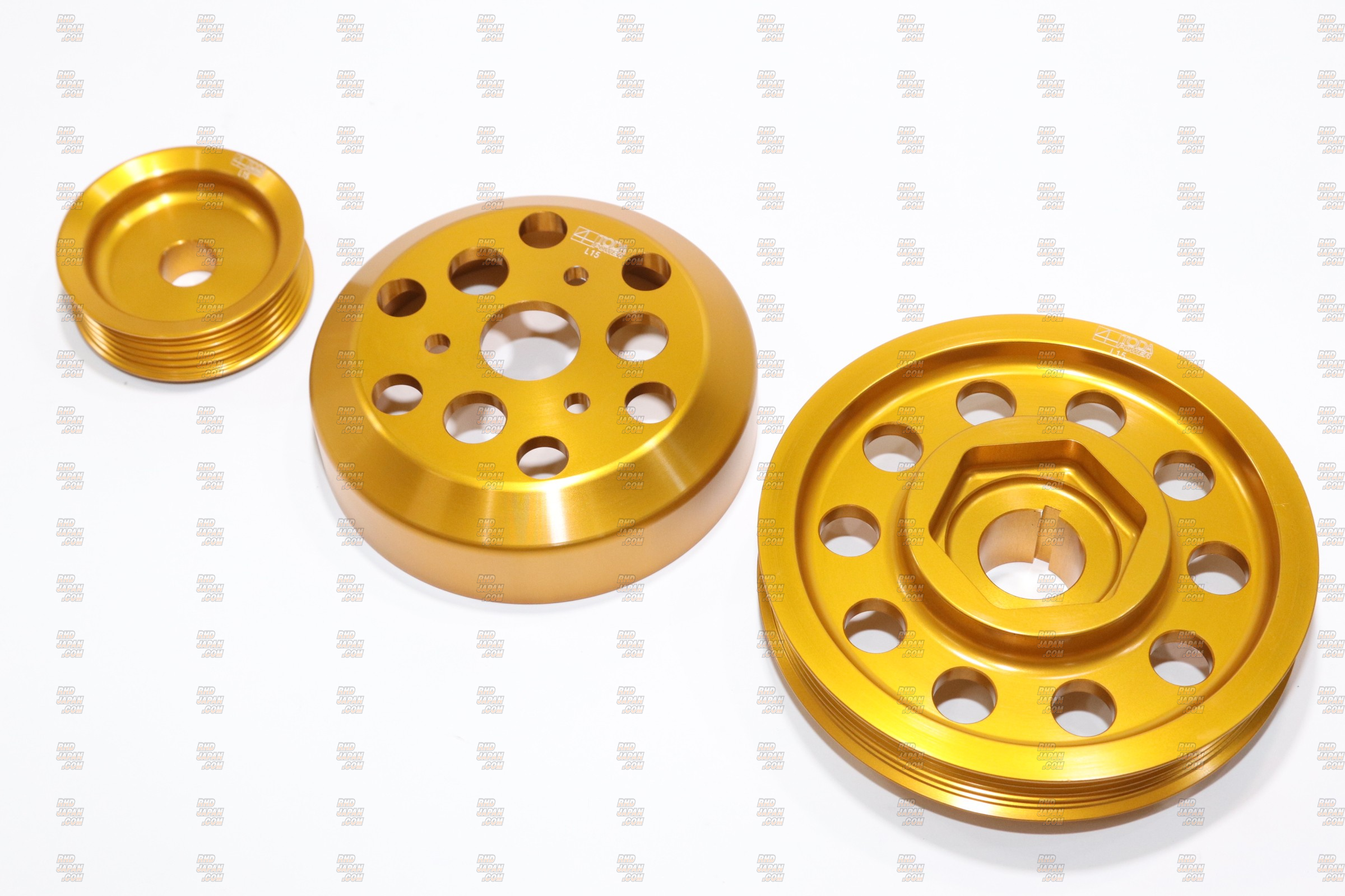 Toda Racing Light Weight Front Pulley Kit with A/C Gold - Civic Type-R ...