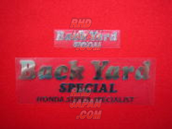 Back Yard Special Cutting Sticker Chrome Silver - Large - RHDJapan