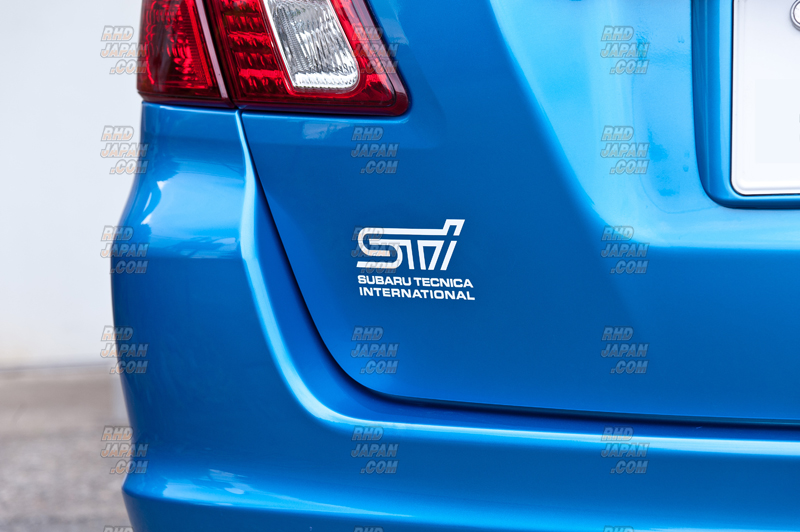 STI Sticker B - White - RHDJapan