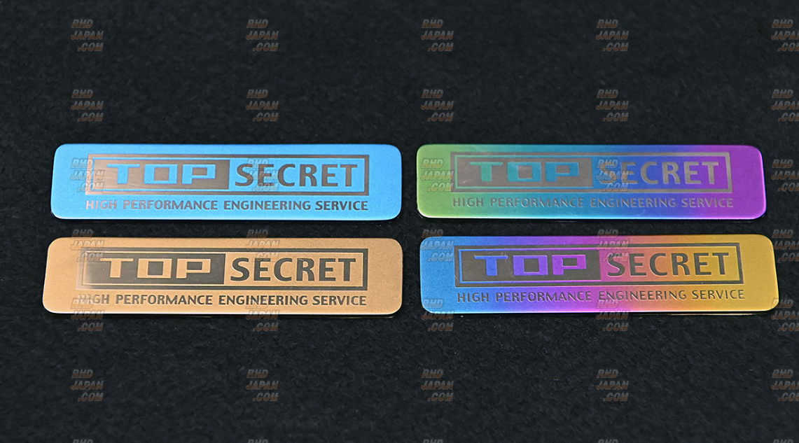 Top Secret Titanium Logo Plate Emblem - Green Purple Gradation - RHDJapan
