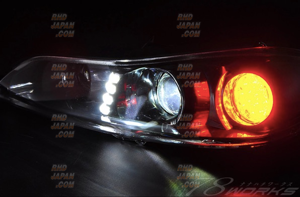 78 Works Full LED Headlight Set Version 2 Black - S15 - RHDJapan