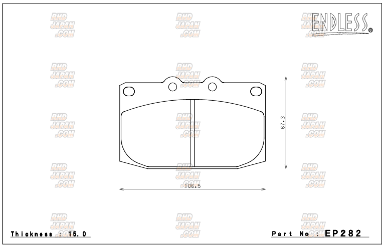 Endless Brake Pads Type MX72 Plus Full Set - FD3S - RHDJapan