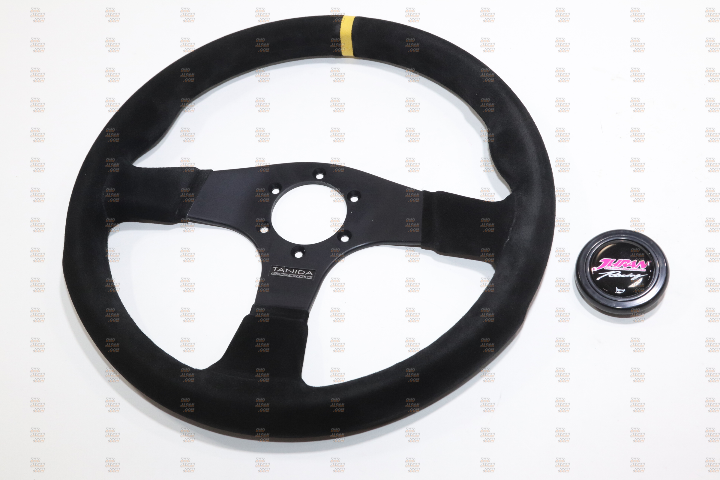 Juran Racing Steering Wheel - Racing Series 350mm Suede with Juran Logo ...