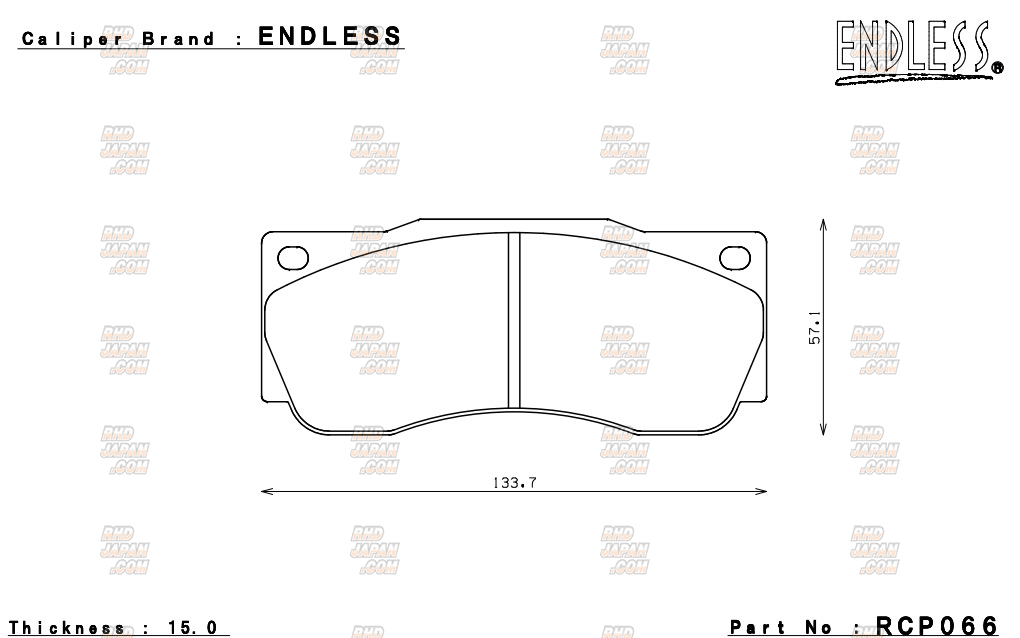 Endless Brake Pads Set MX72 Plus Endless Caliper - RCP066 - RHDJapan