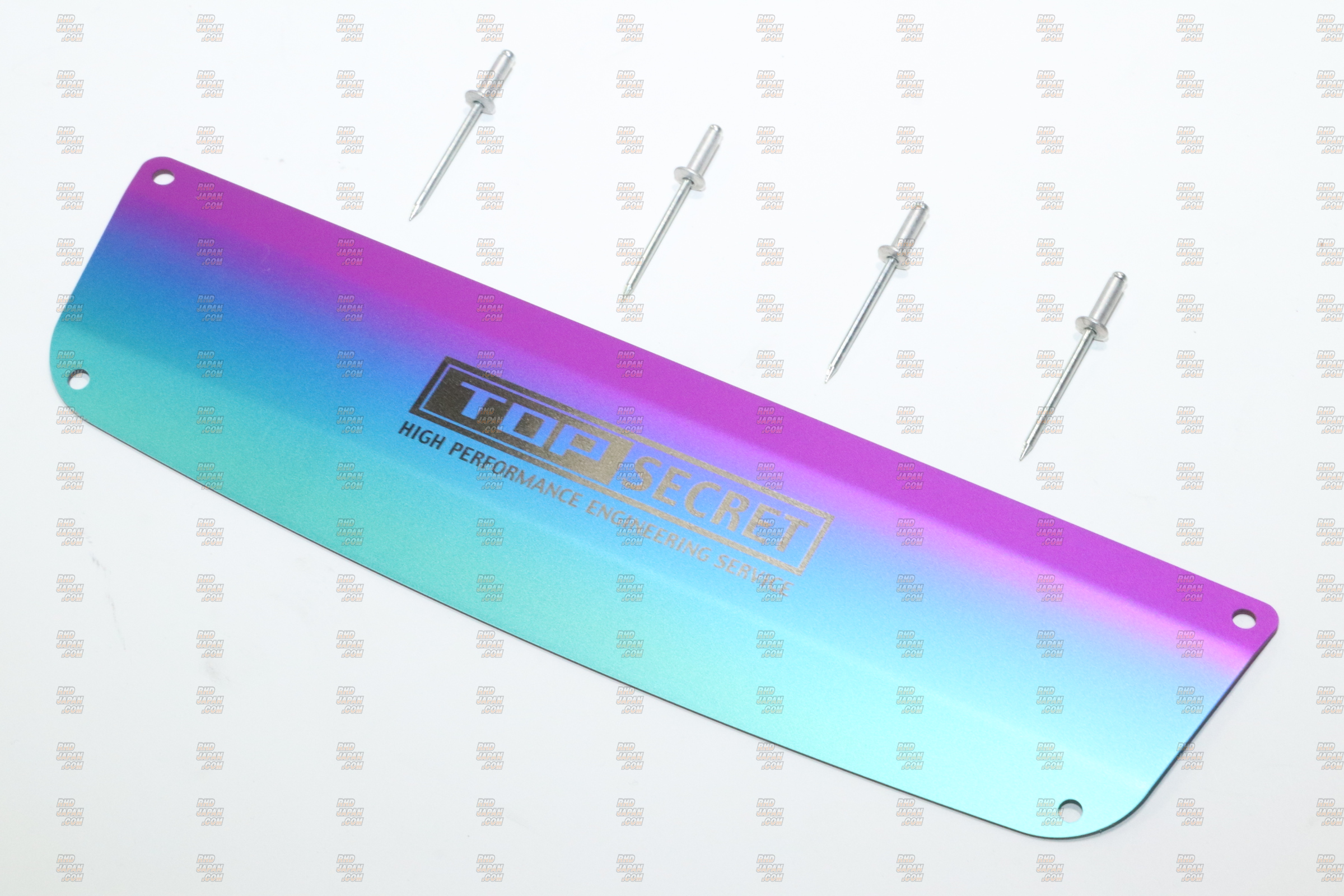Top Secret Engine Cover Titanium Plate Purple To Green - GT-R R35 ...