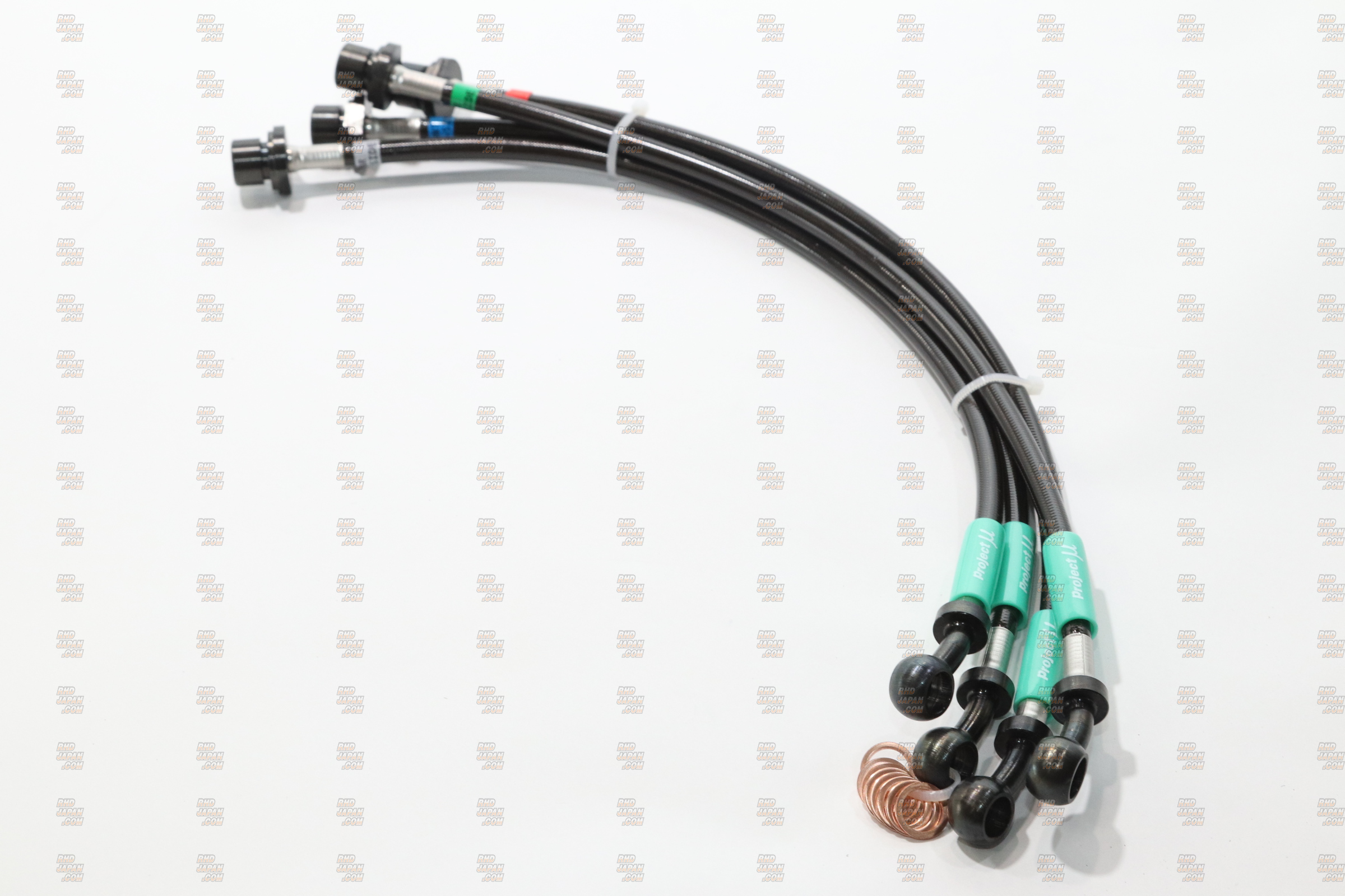 Project Mu Teflon Brake Line Steel Fittings Smoke - GRS180 GRS182 ...