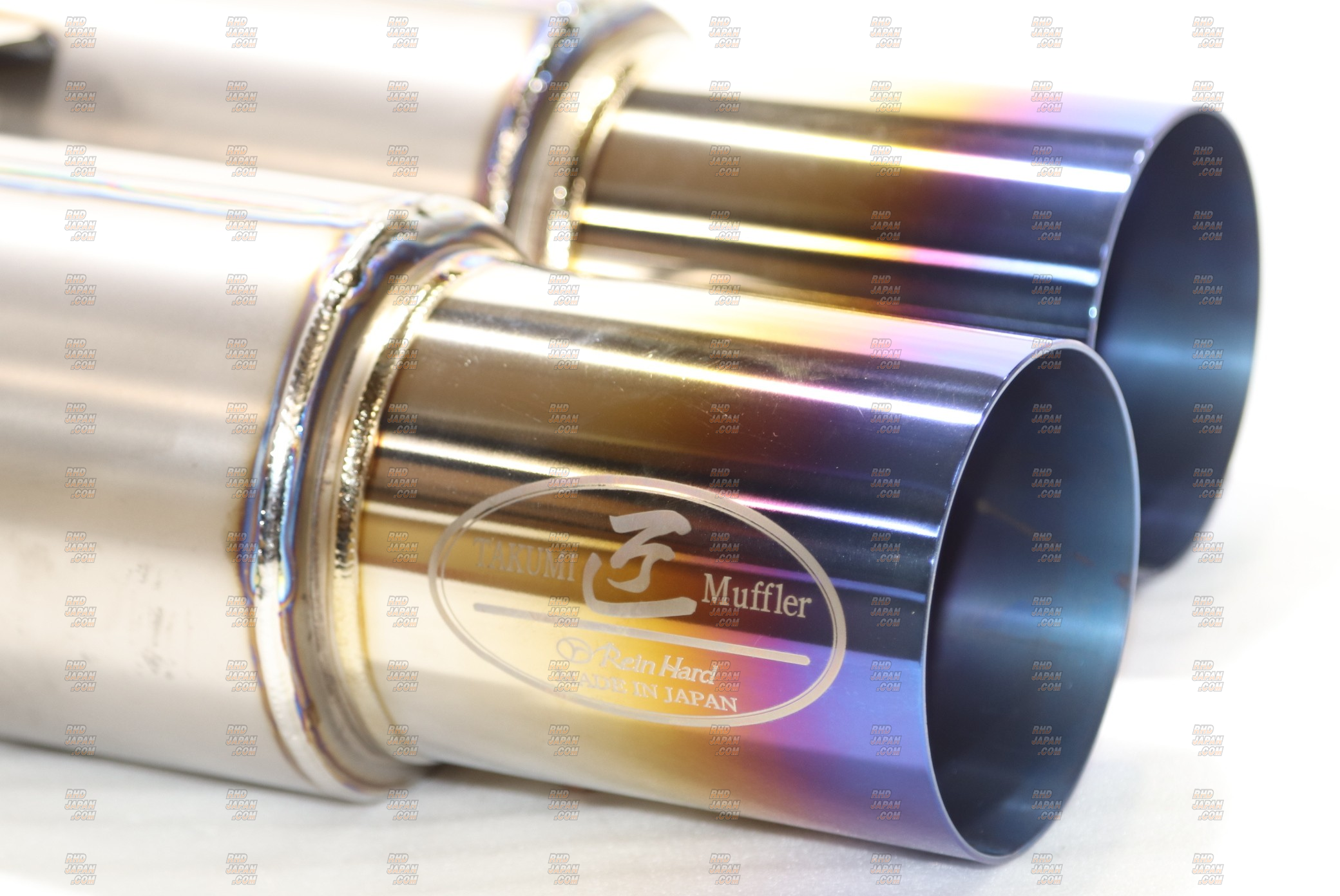 Reinhard #3 Cannonball Dual Muffler Exhaust System Semi-Titanium ...