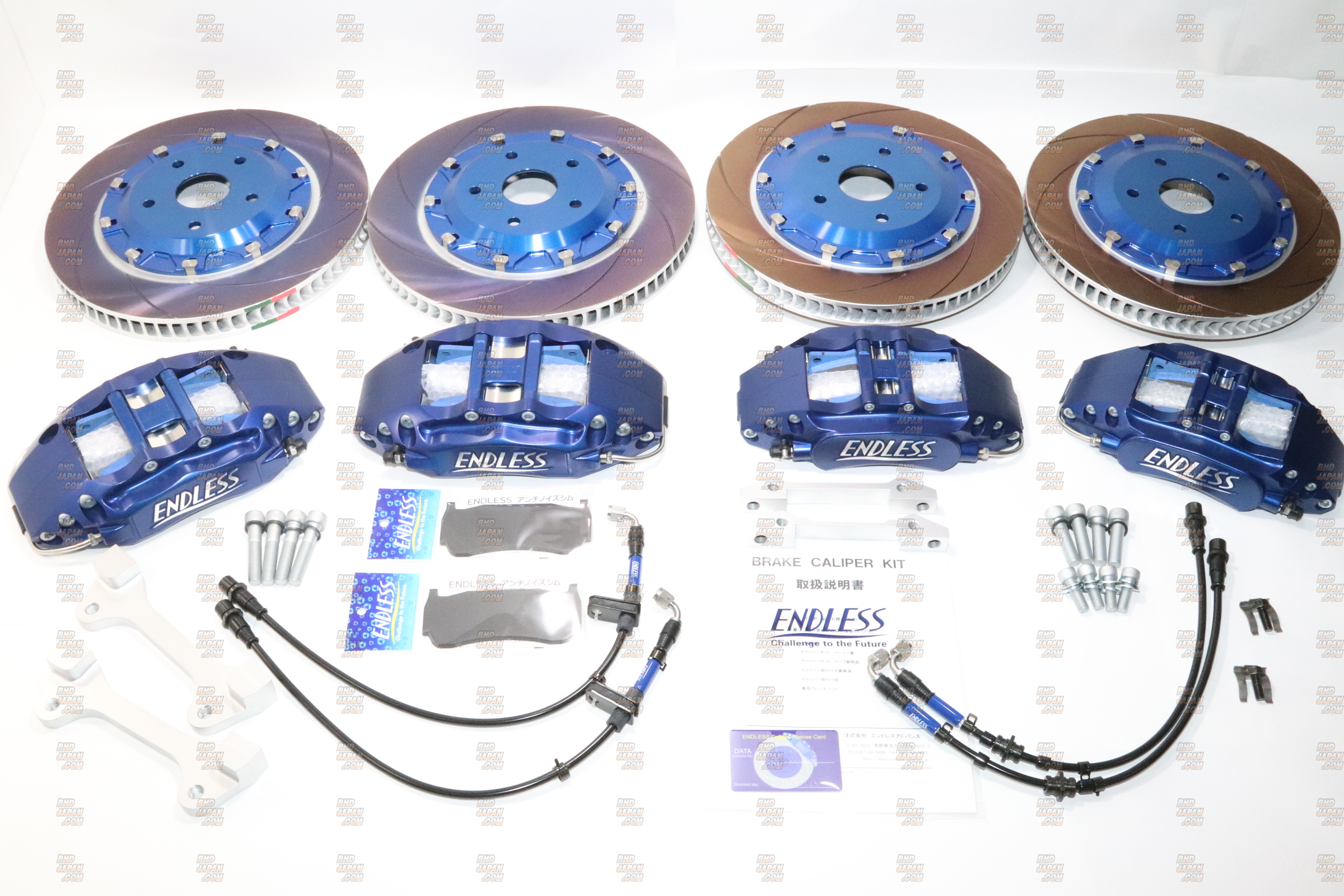 Endless 6POT & Racing 4 System Inch Up Brake Caliper Full Kit SR01 Pads ...