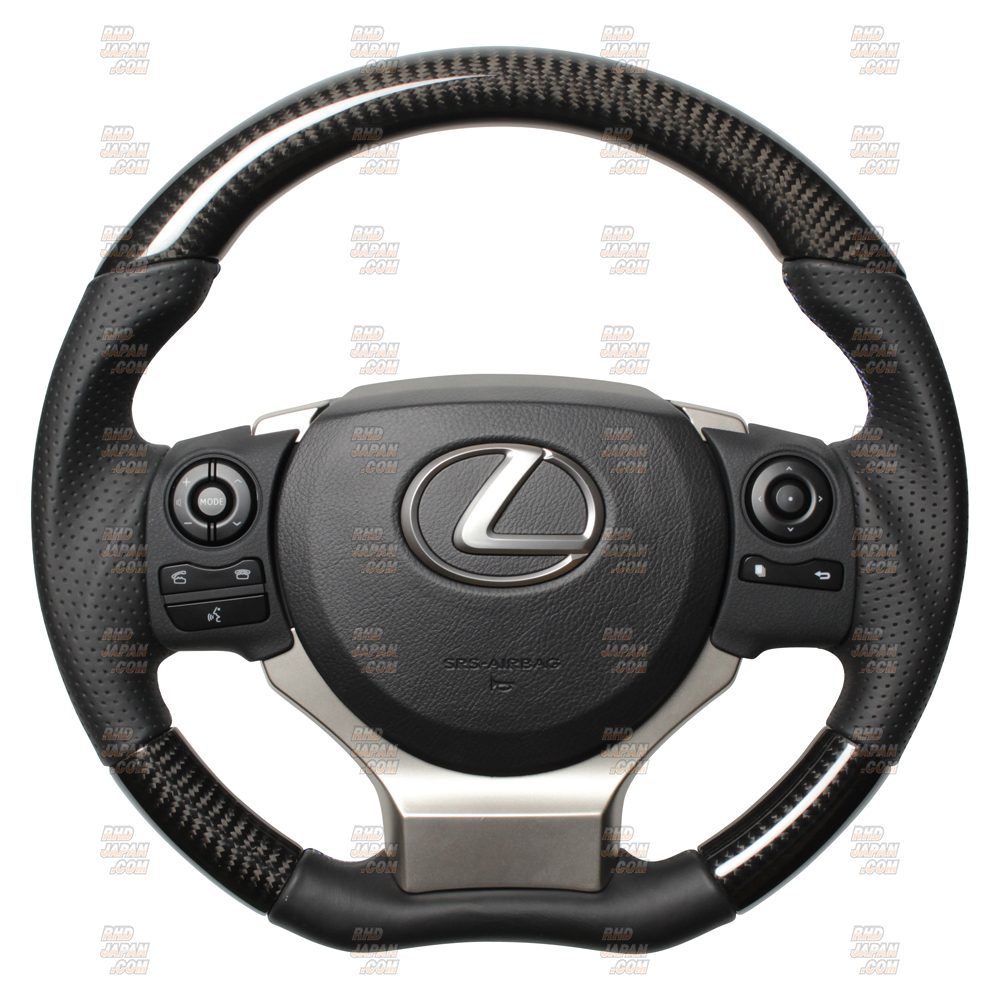 Real Premium Series Steering Wheel C-Shape Black Carbon Blue Silver ...