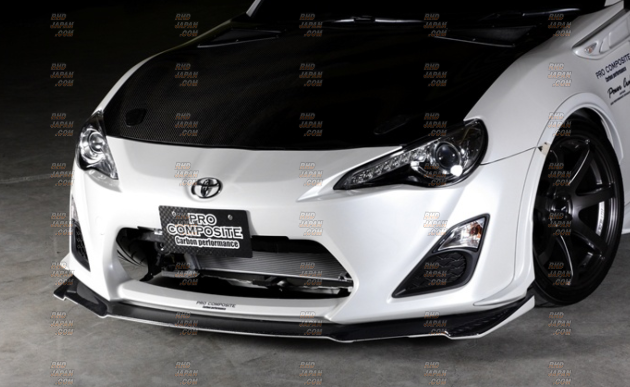 Pro Composite Front Lip Spoiler Carbon Fiber CFRP - ZN6 Zenki - RHDJapan