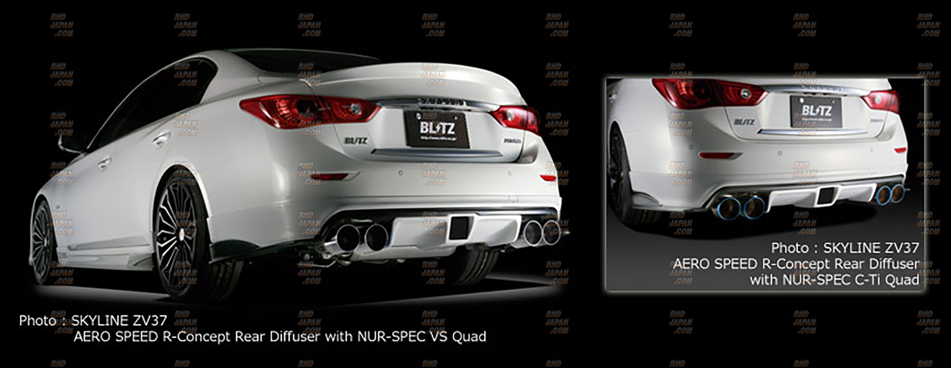 Blitz Aero Speed R-Concept Rear Under Diffuser Non-Rear Fog - Skyline ...