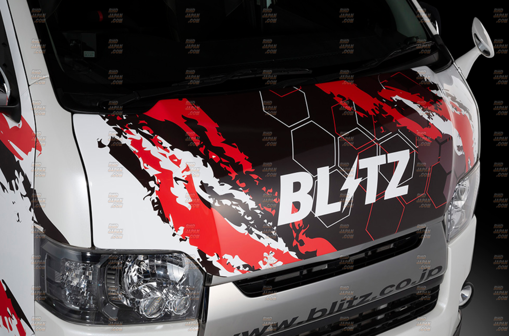 Blitz Aero Speed R-Concept Aero Bonnet FRP - Hiace Regius Ace TRH20 ...