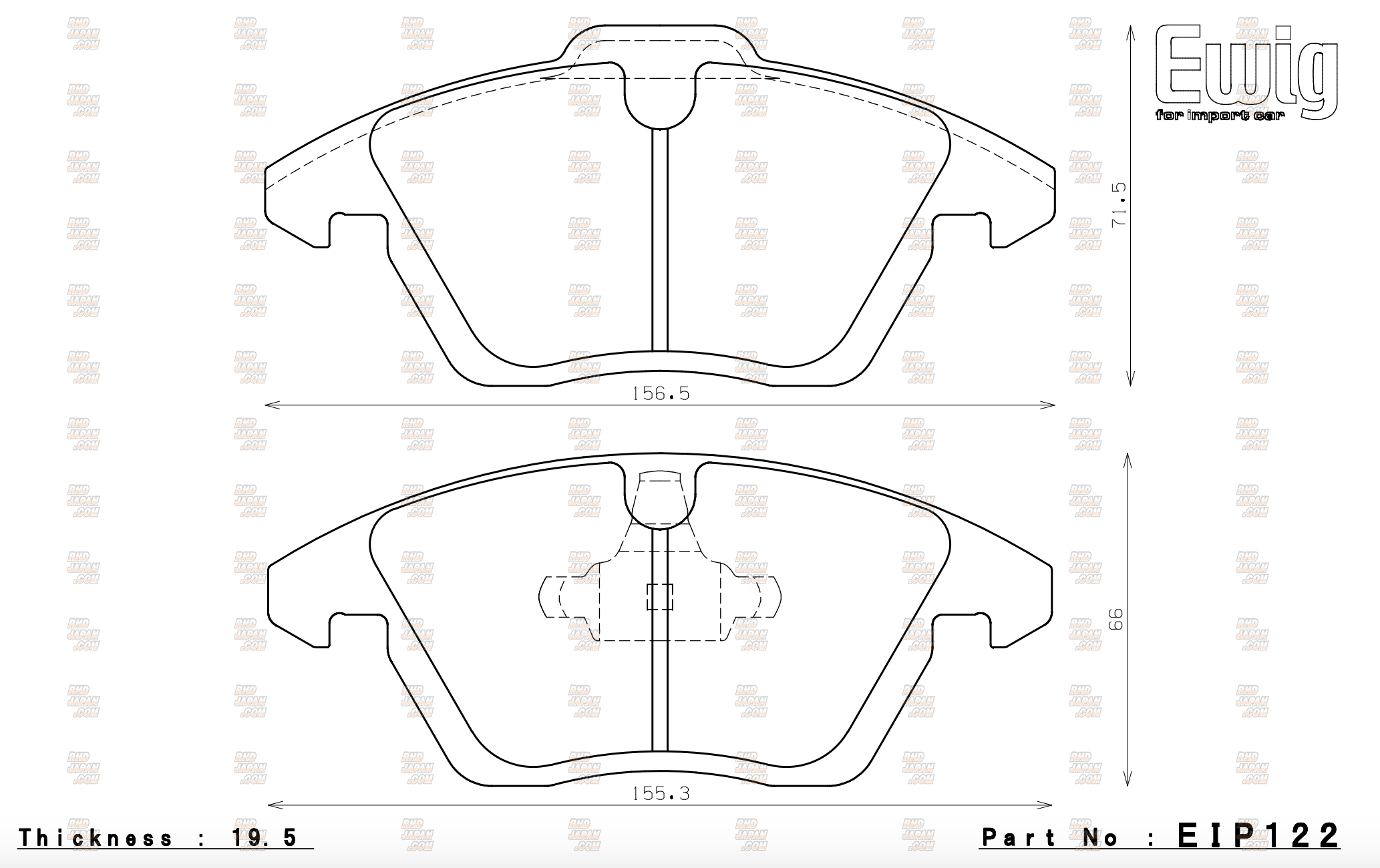 Endless Ewig Front Brake Pads Type MX72 Plus - Audi A1 A3 S1 TT - RHDJapan