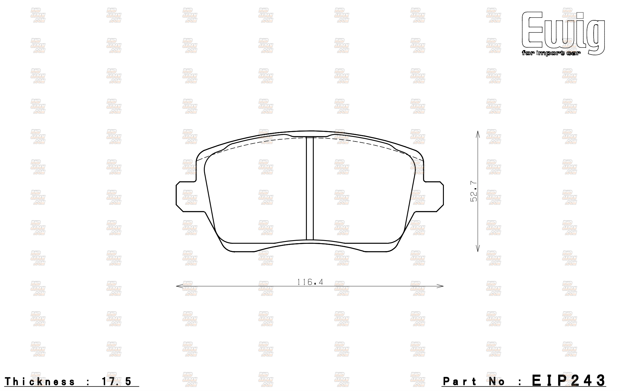 Endless Ewig Front Brake Pads Circuit Compound CC40 (ME20) - Renault ...