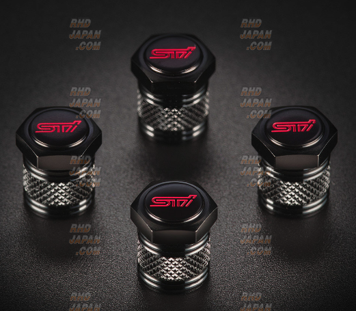 STi Valve Cap Set - Black - RHDJapan