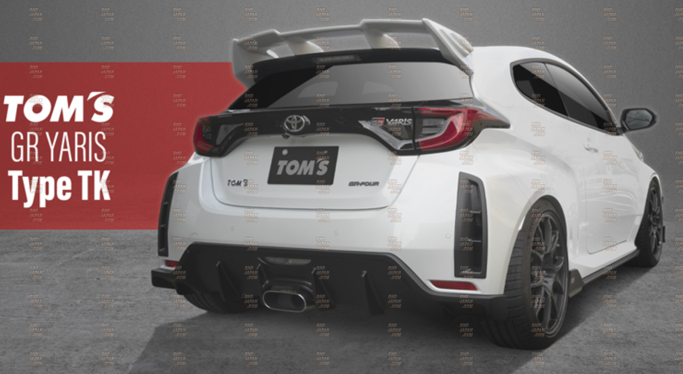 TOM'S Styling Parts Rear Roof Wing Platinum White - GR Yaris GXPA16 Gen ...
