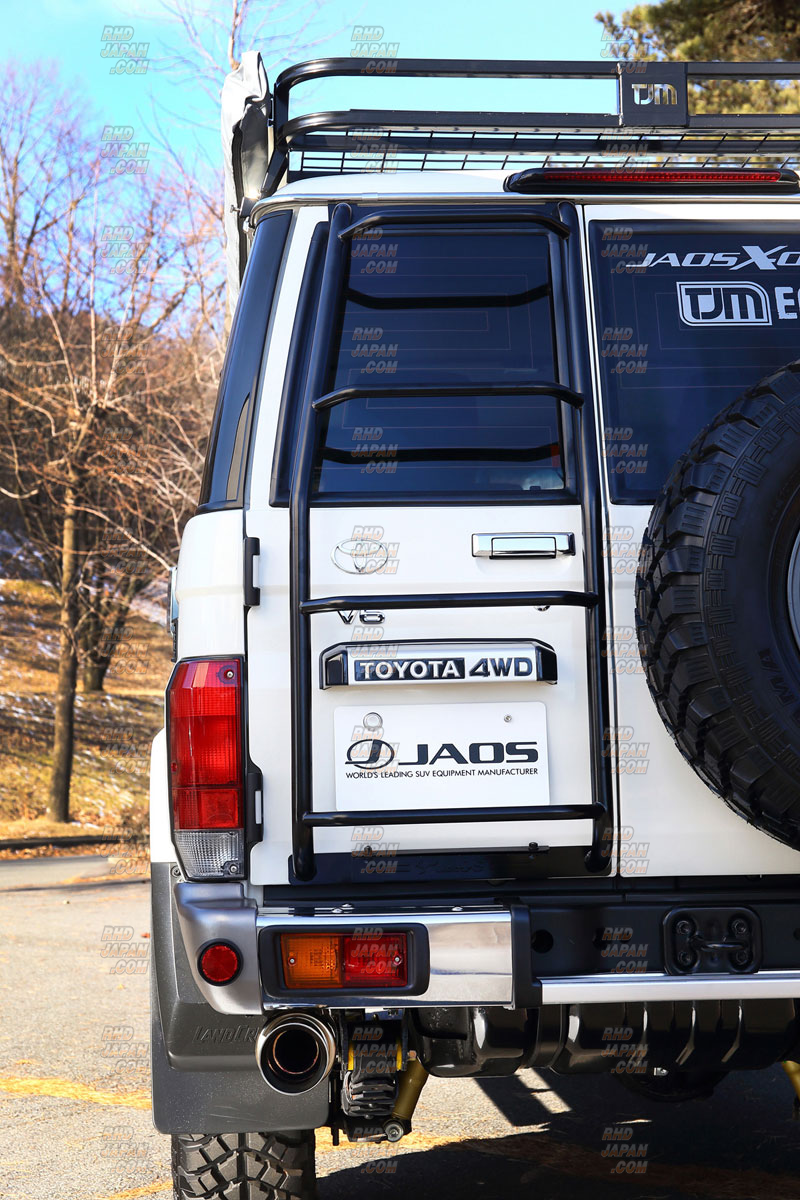 JAOS Rear Ladder 2 Black - Land Cruiser / Land Cruiser Prado 70 Series ...
