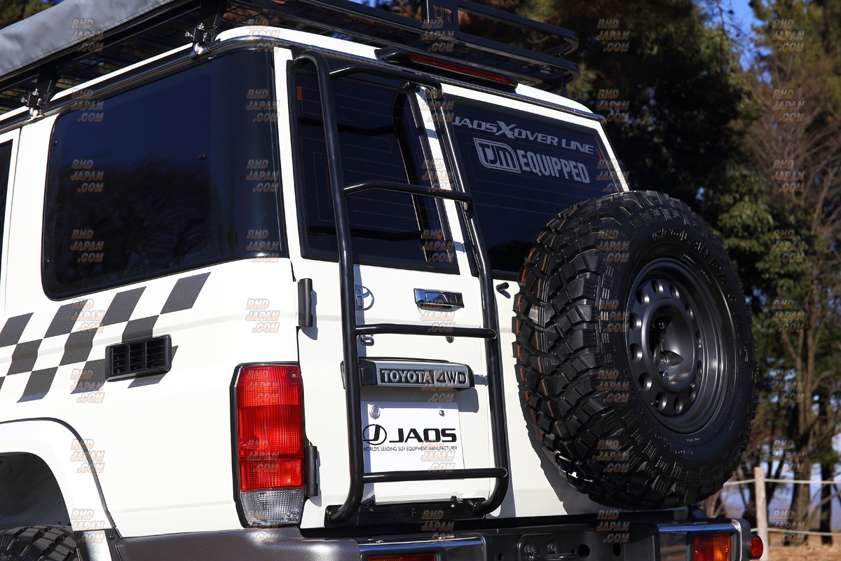 JAOS Rear Ladder 2 Black - Land Cruiser / Land Cruiser Prado 70 Series ...