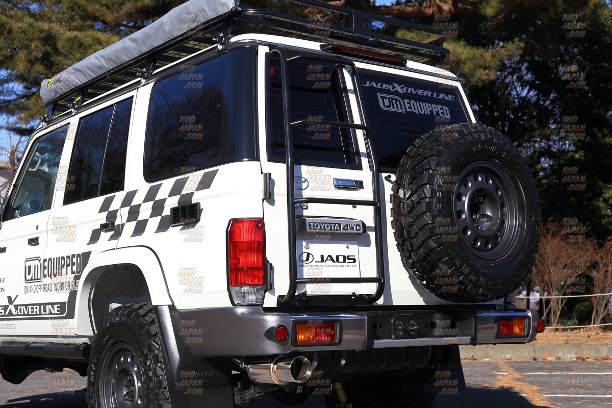 JAOS Rear Ladder 2 Black - Land Cruiser / Land Cruiser Prado 70 Series ...