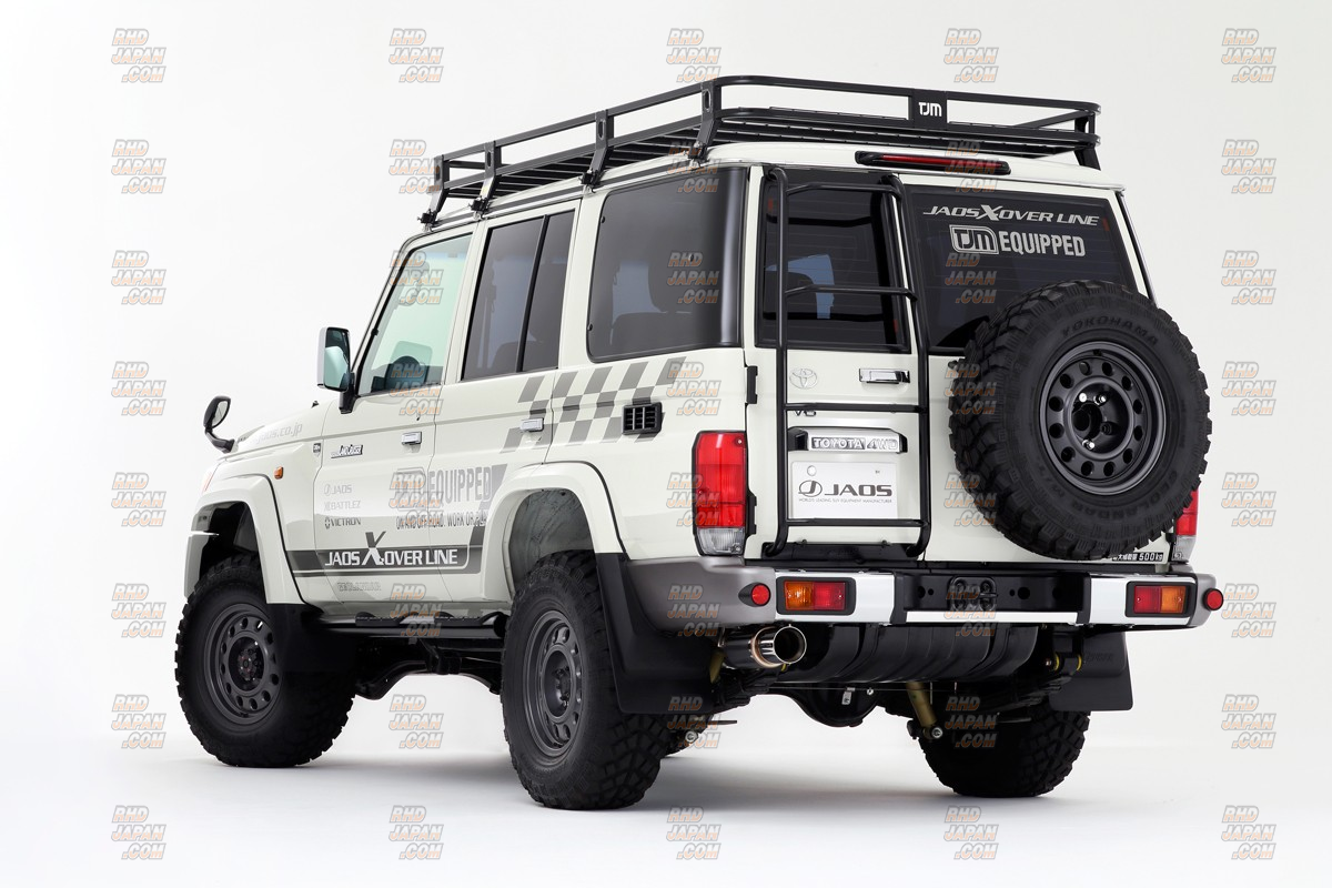 JAOS Rear Ladder 2 Black - Land Cruiser / Land Cruiser Prado 70 Series ...