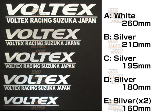Voltex Sticker D - Silver 180mm - RHDJapan