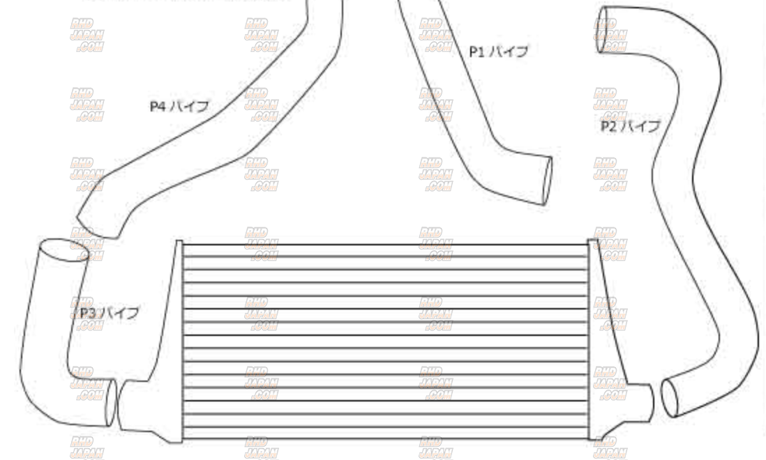HPI Front Mount Intercooler Kit Evolve Replacement Piping Full Kit ...