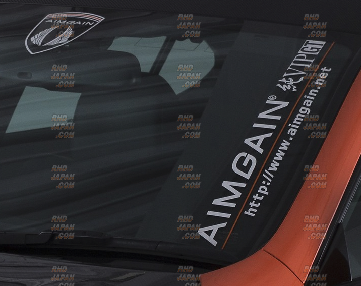 Aimgain Front Window Emblem Sticker Gunmetal - RHDJapan