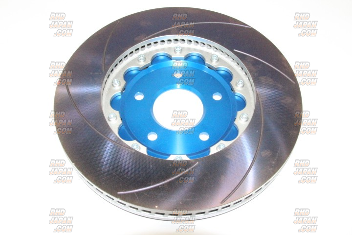 Endless Racing Curving Slit 2pc Brake Rotor Front Blue Alumite Left ...
