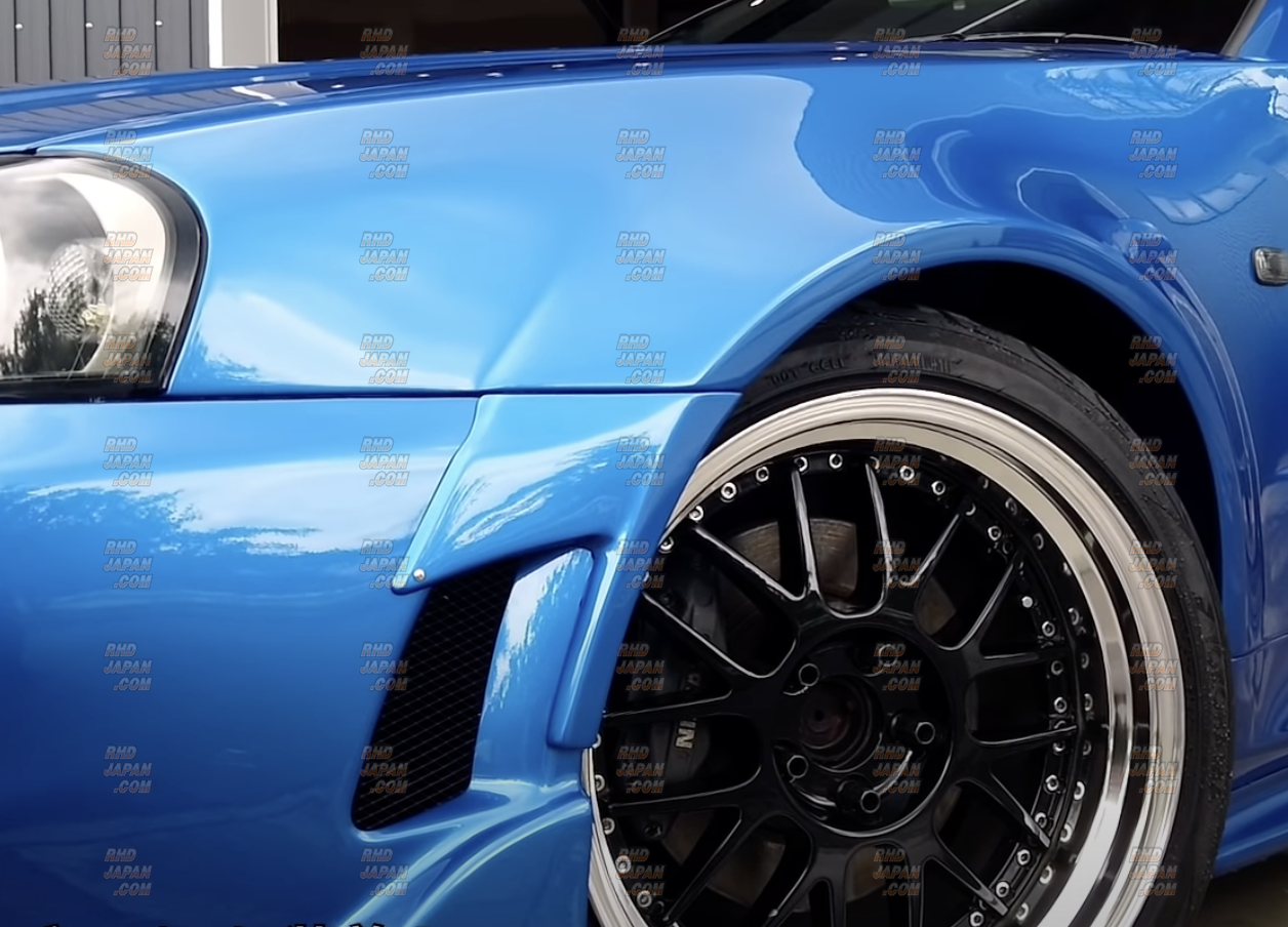 Okubo Factory Front Wide Fender Set - Skyline R34 GT-R BNR34 2-Door ...
