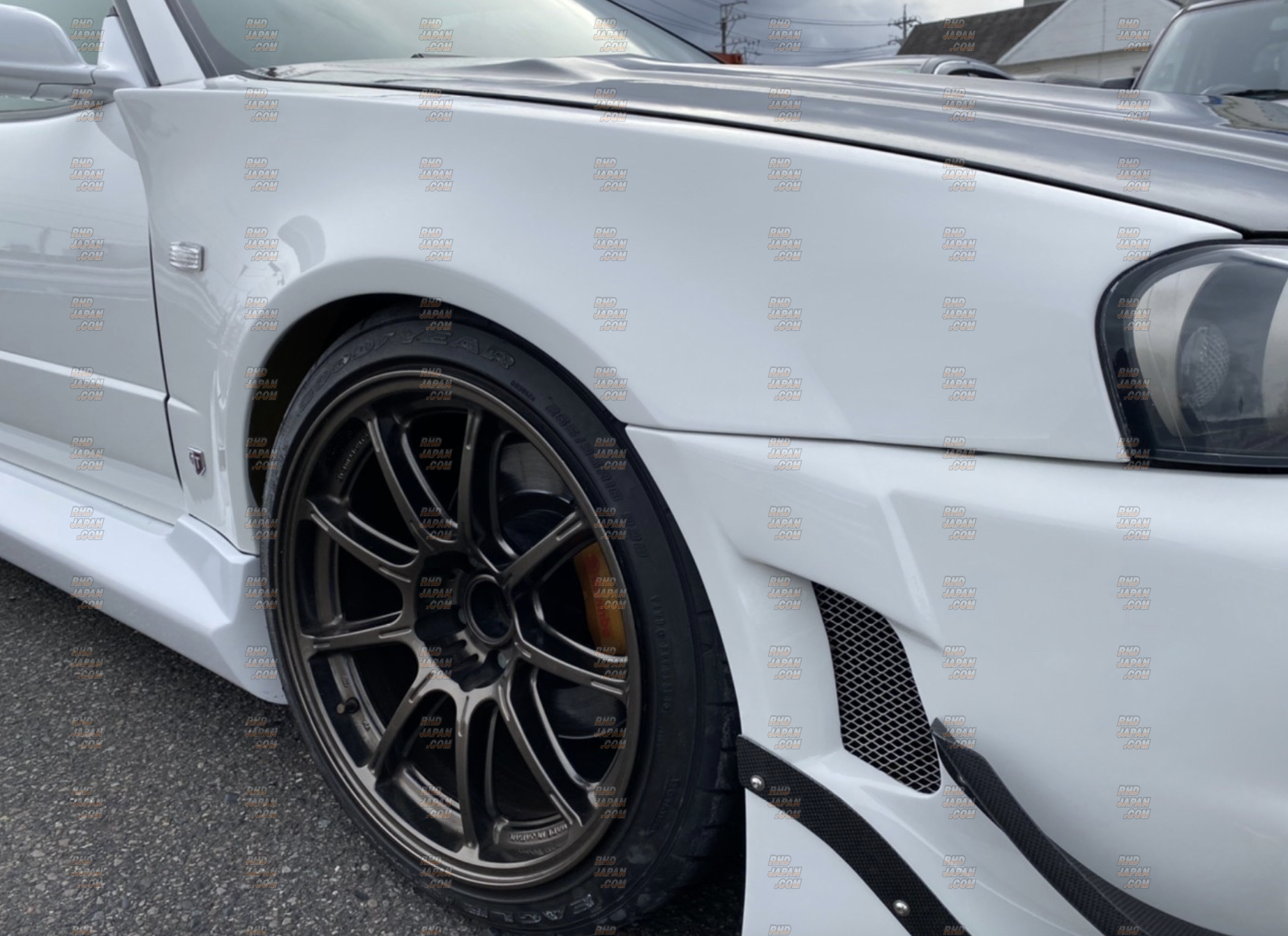 Okubo Factory Front Wide Fender Set - Skyline R34 GT-R BNR34 2-Door ...