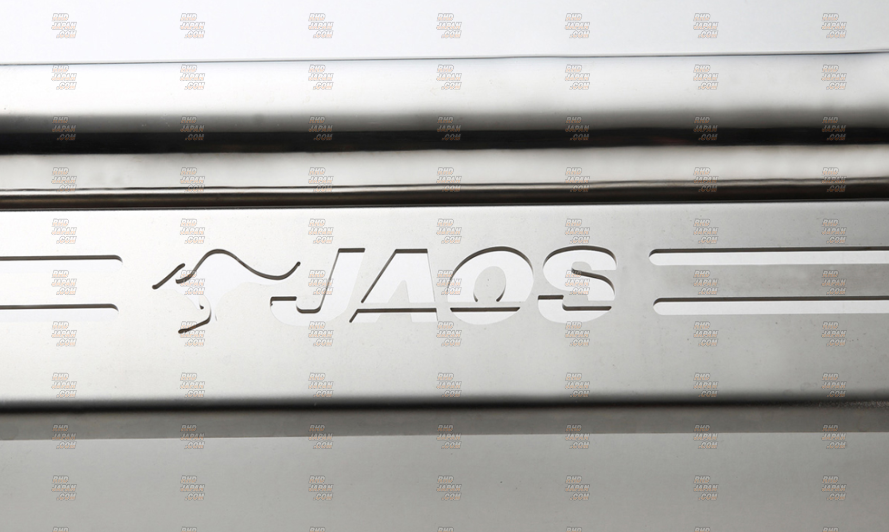 JAOS Skid Bar Front Polished Bar Stainless Blast Plate - Land Cruiser ...