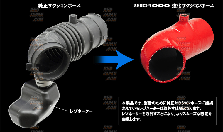 ZERO-1000 Suction Intake Hose Black - BRZ ZD8 GR86 ZN8 - RHDJapan
