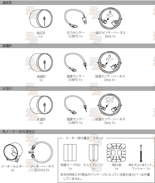 Defi Defi-Link Meter Advance A1 Triple Meter Package - 25th Anniversary ...