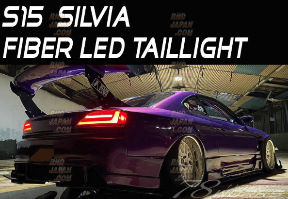 78 Works Fiber LED Taillight Lamp Set Clear Lens Black Chrome Inner ...