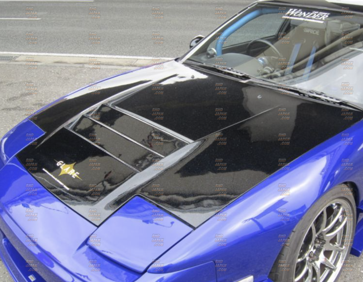Car Modify Wonder Glare Aero Bonnet Vented Hood FRP - 180SX - RHDJapan