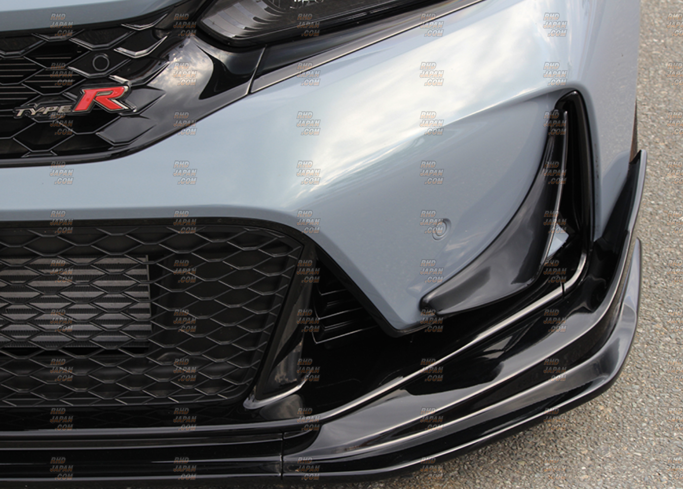 M&M Honda Front Bumper Canard Set Berlina Black - Civic Type-R FL5 ...