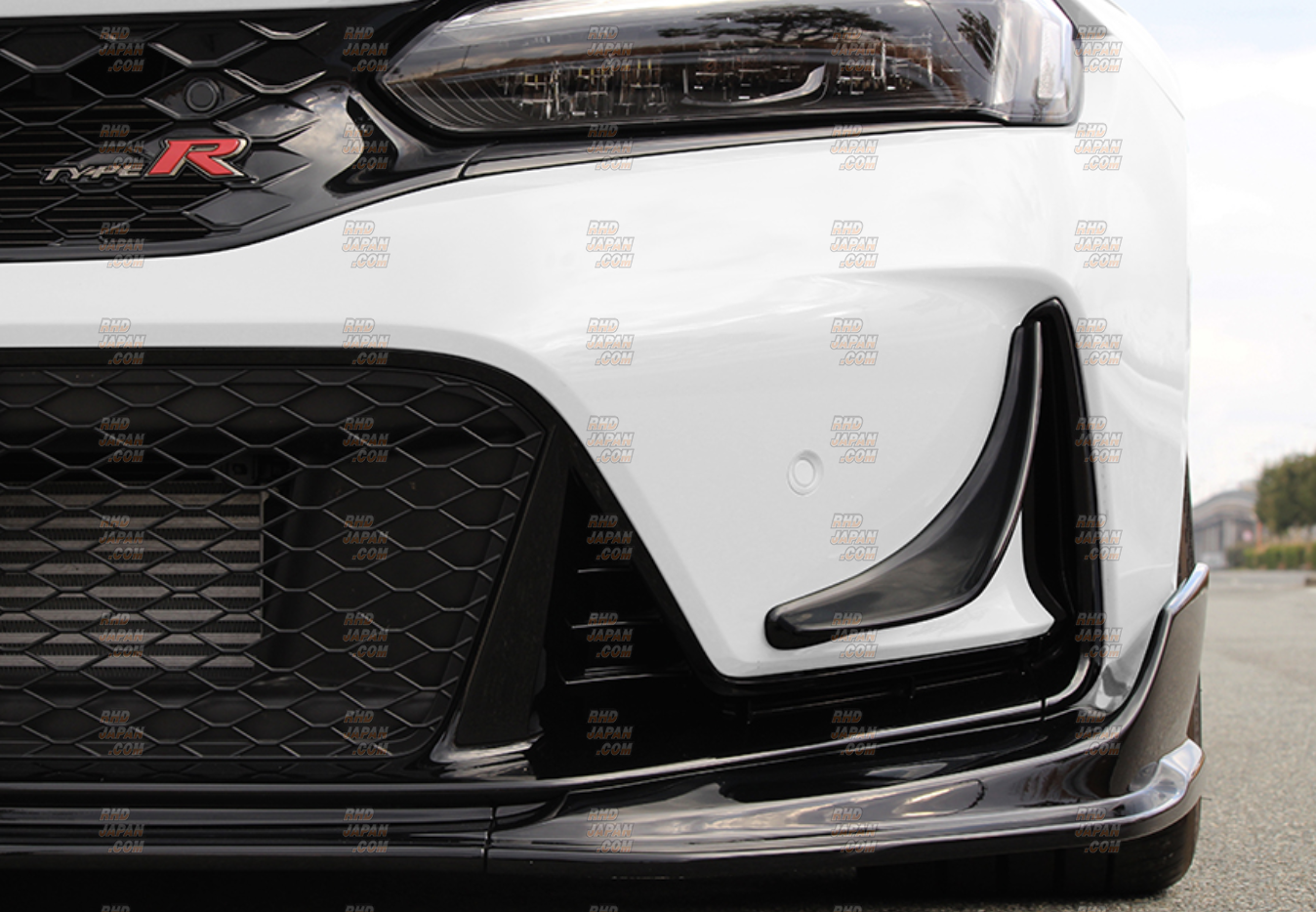 M&M Honda Front Bumper Canard Set Berlina Black - Civic Type-R FL5 ...