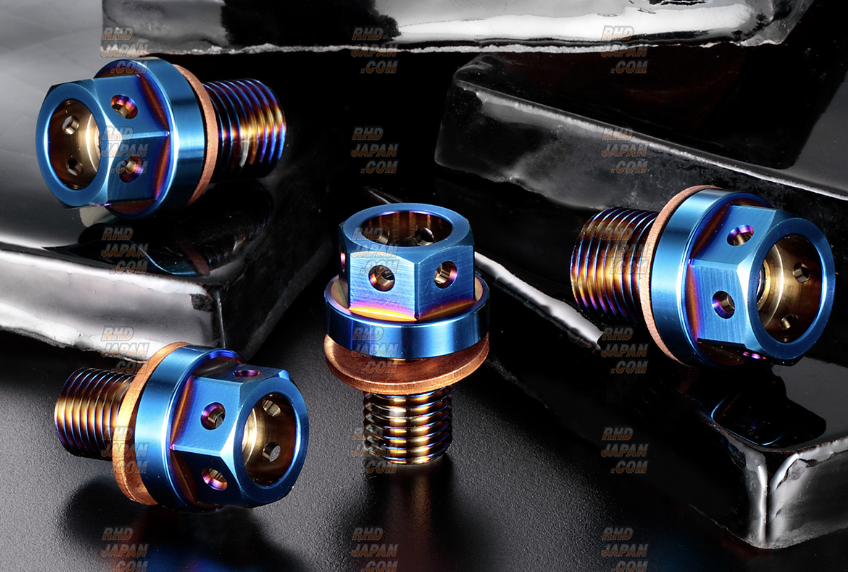 Digicam Titanium Engine Oil Drain Bolt Plug - M12 X P1.25 - RHDJapan