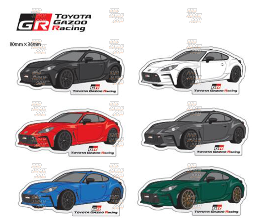 Toyota Gazoo Racing TGR Collection Die-Cut Sticker GR86 Black 2 Pieces ...