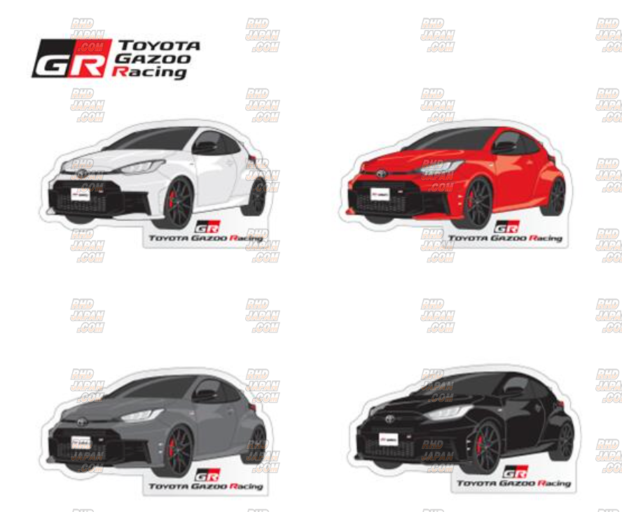 Toyota Gazoo Racing TGR Collection Die-Cut Sticker GR Yaris 2 Pieces ...