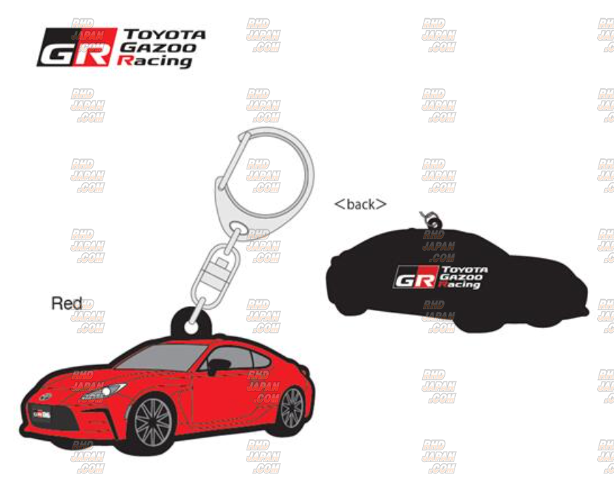 Toyota Gazoo Racing TGR Collection Rubber Key Holder GR86 Red - RHDJapan