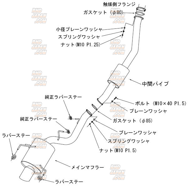 HKS Muffler Series Super Turbo Muffler Ti - Skyline Gt-r BNR34 - RHDJapan
