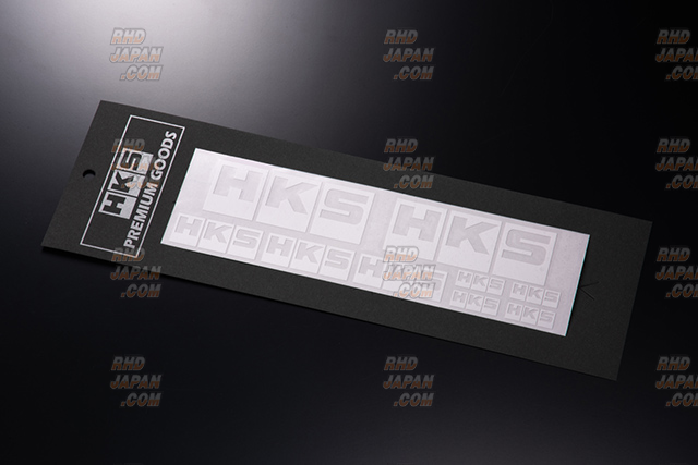 HKS Logo Sticker a la carte White - RHDJapan