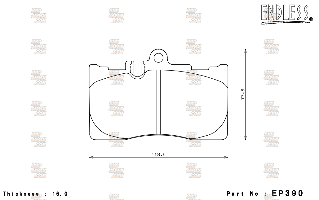 Endless Brake Pads Front Set Circuit Compound CC60 (N30C) - Celsior ...