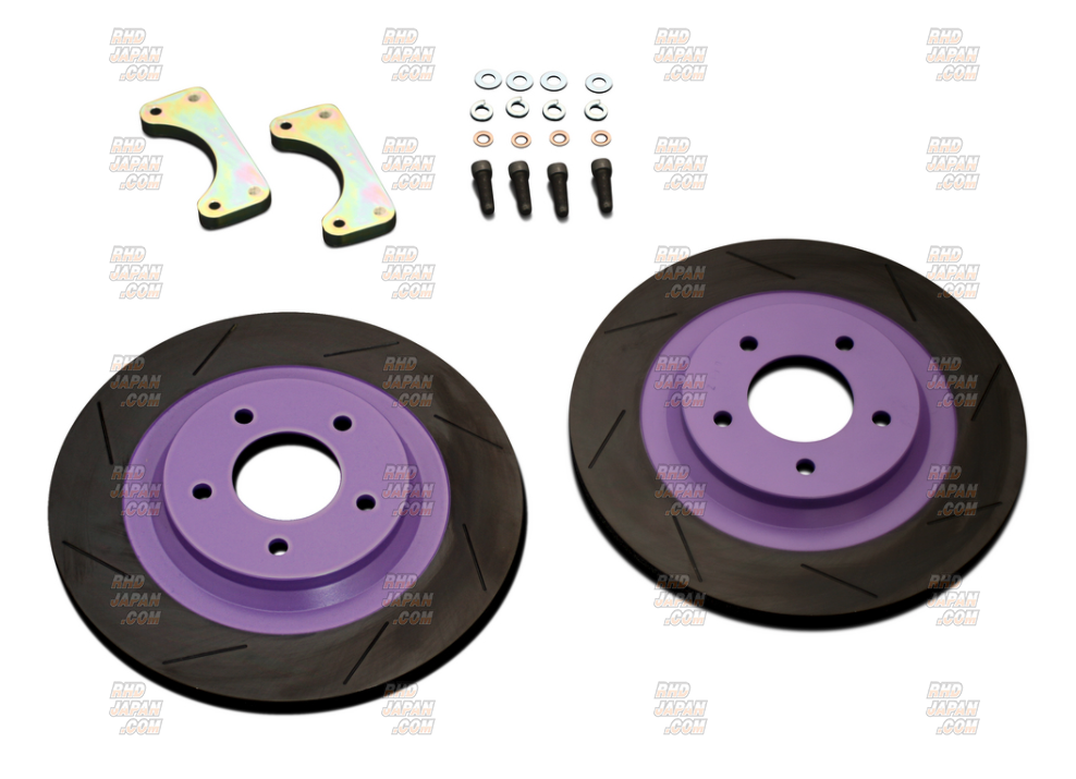BIOT Brake Offset Kit Rear 1-Piece Rotor Housing Purple - S13 S14 NA ...