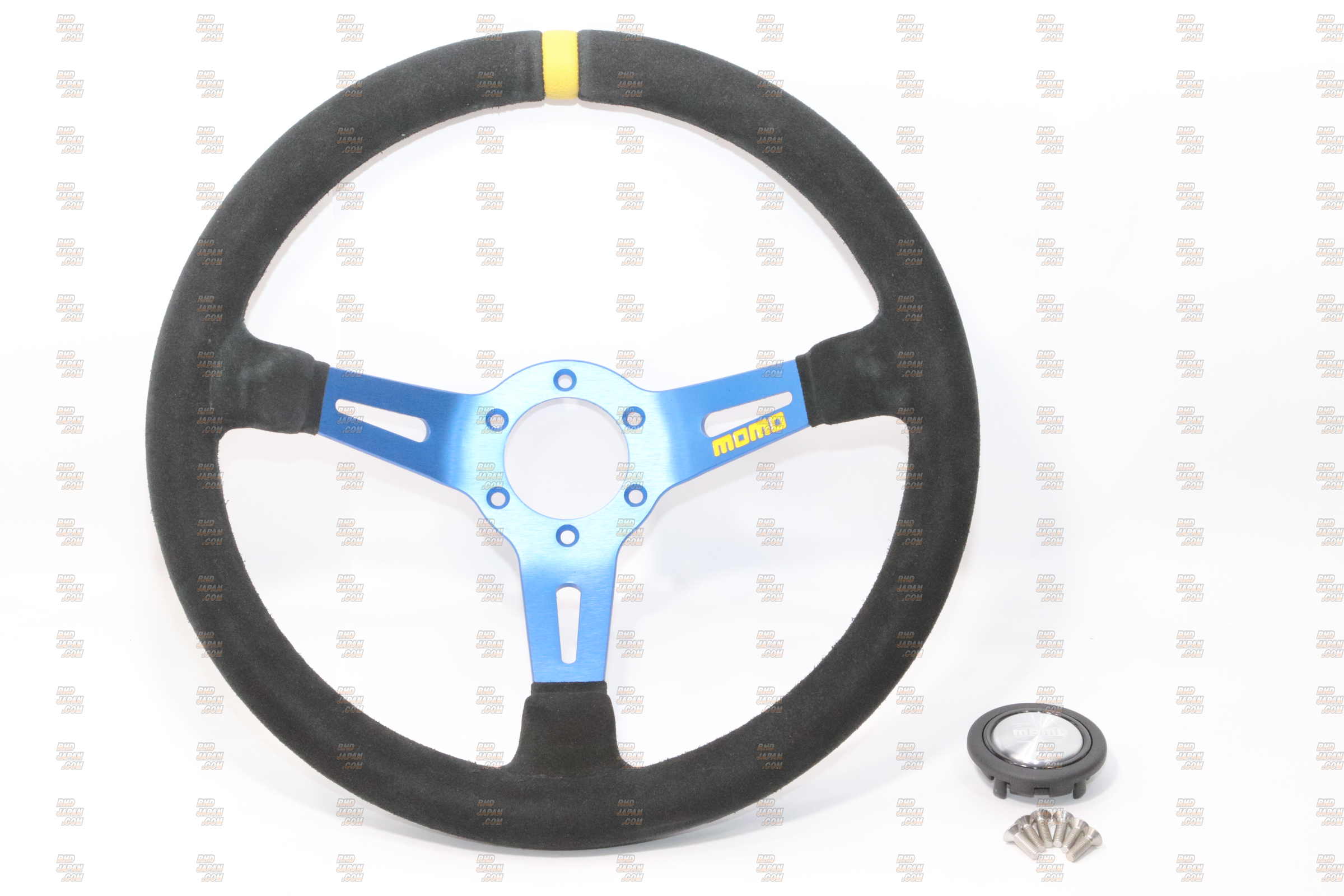 MOMO MOD.08 Steering Wheel 330mm - Blue Microfiber - RHDJapan