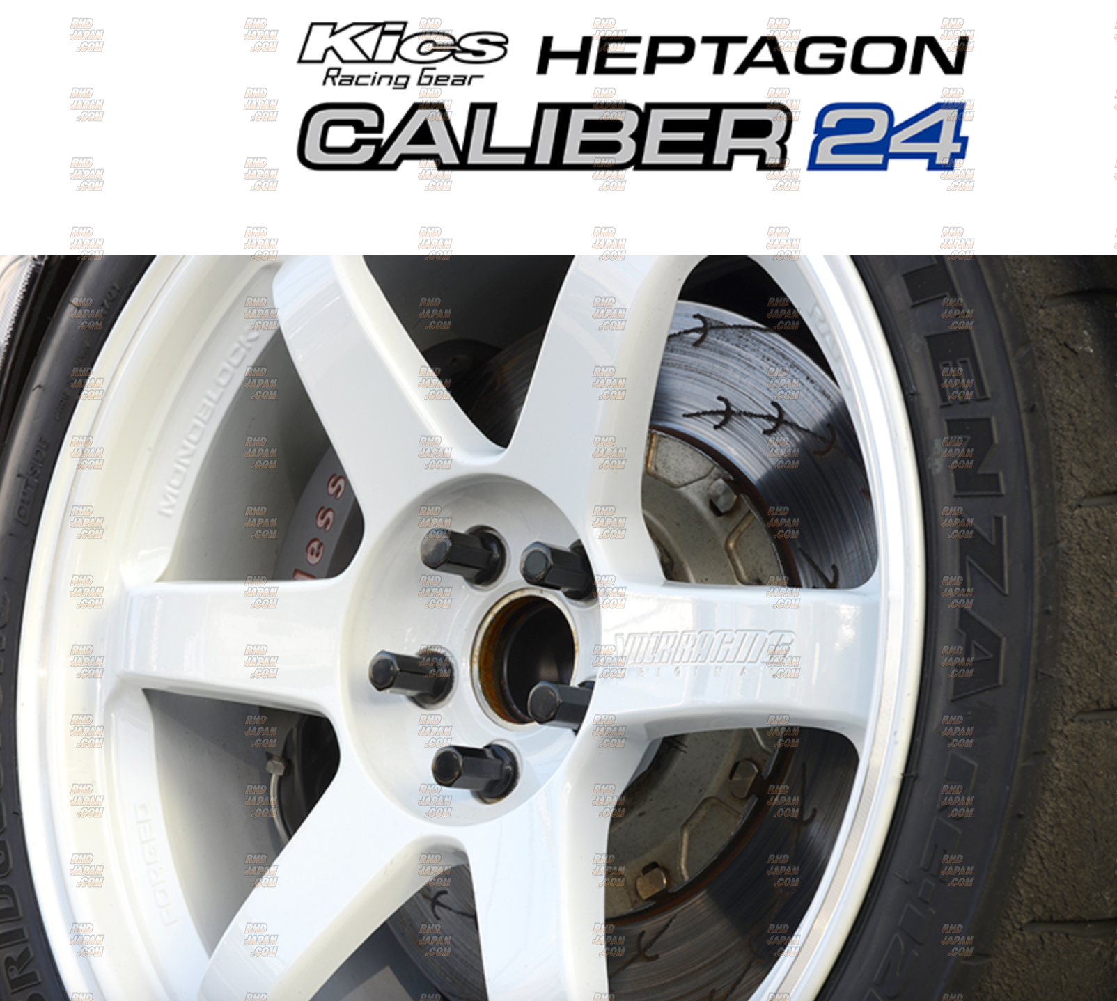 Kyo-Ei KICS Racing Gear Heptagon Caliber 24 Black 20P - M12xP1.25 ...