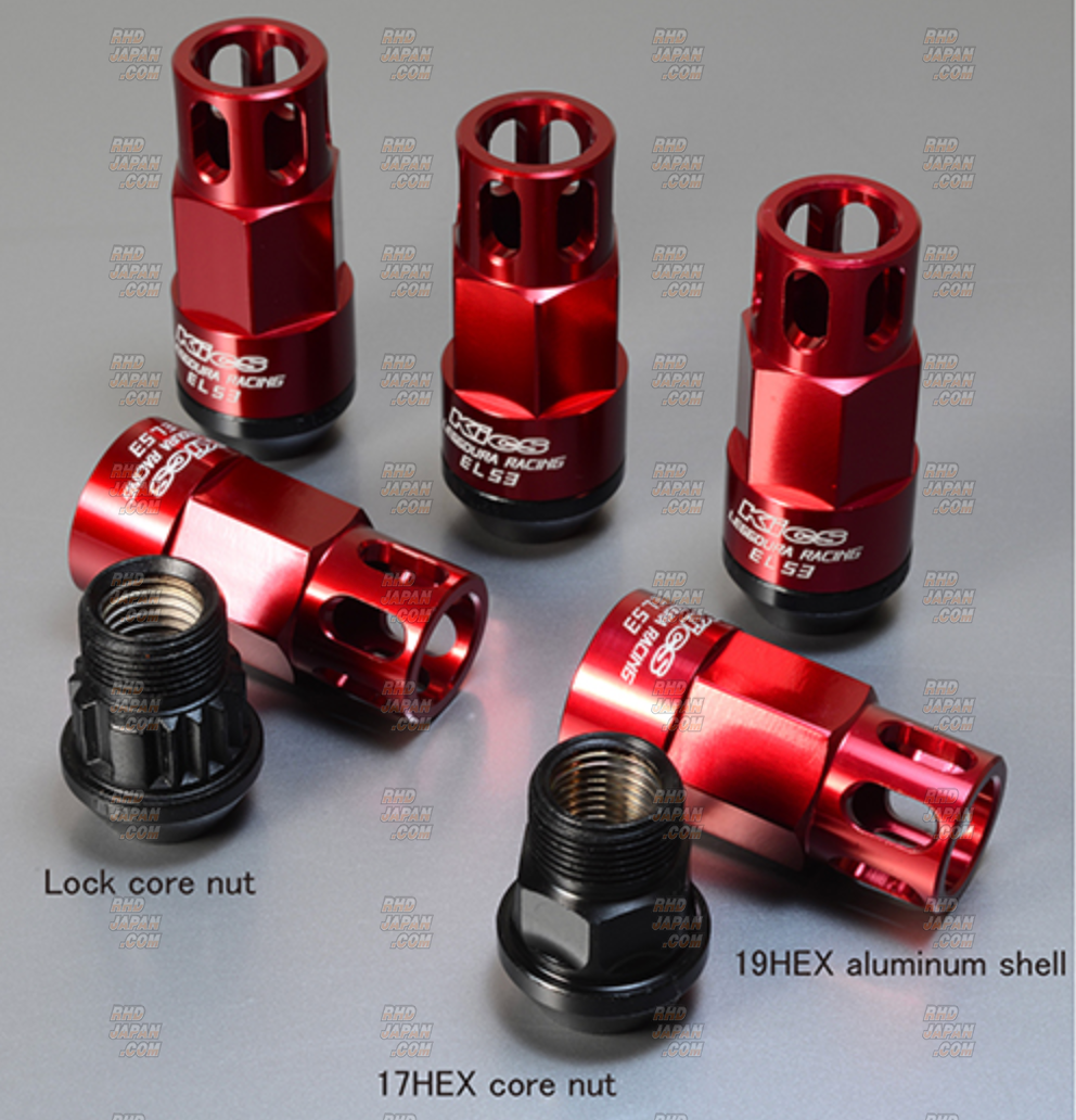 Kyo-Ei Kics Leggdura Racing Shell Type Lock & Lug Nut Set EL53 2pc ...