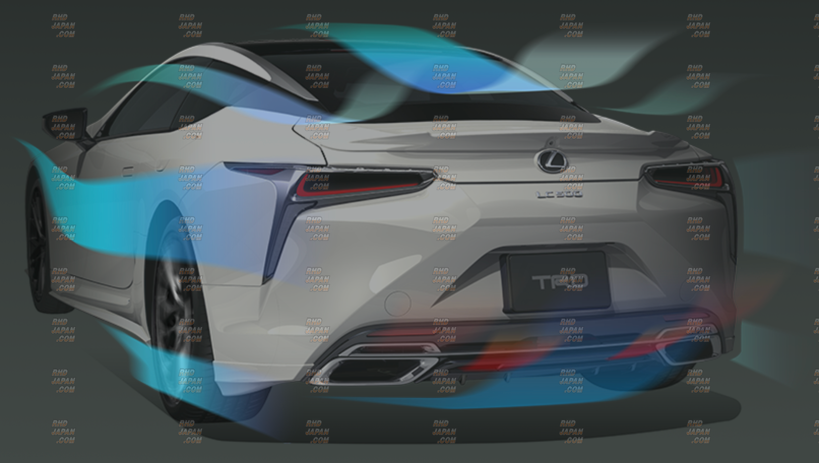 TRD Exterior Parts Rear Trunk Spoiler Black - Lexus LC500 URZ100 LC500h ...